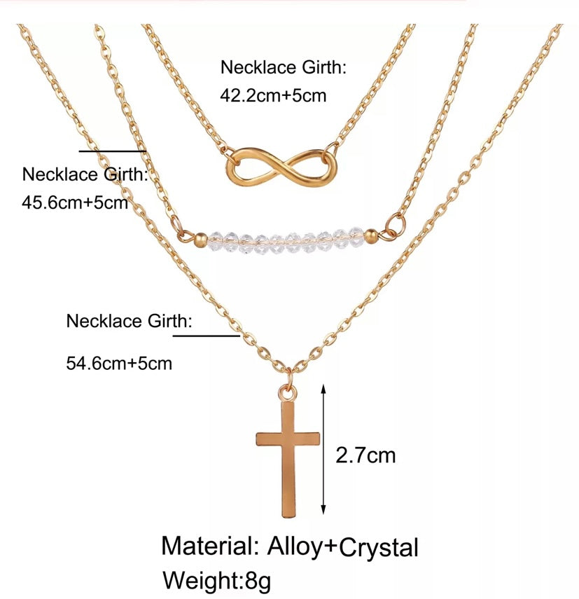 Gold Plated Triple Layered Infinity Pendant – Nayaara